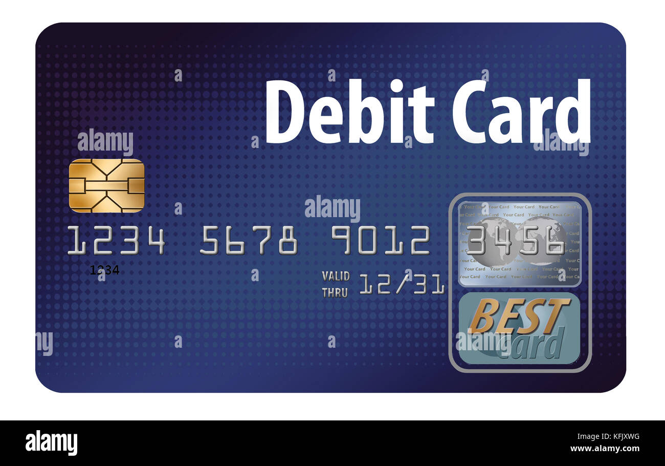Debit card isolated on white background Stock Photo - Alamy
