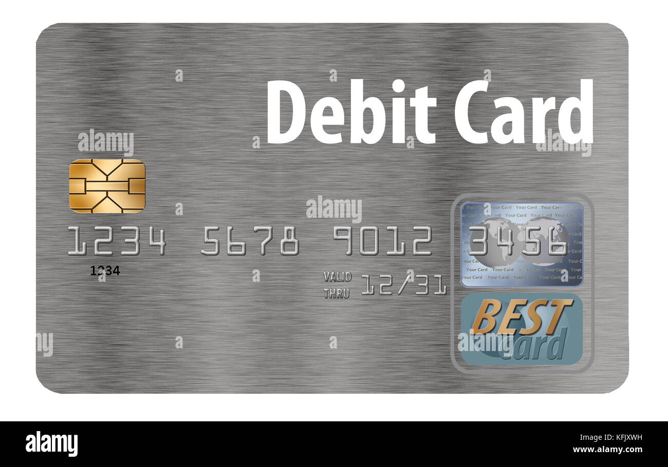 Debit card isolated on white background Stock Photo - Alamy