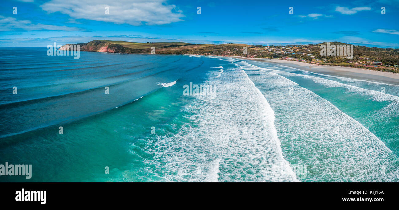 Aerial panorama of Cape Bridgewater beach, Victoria, Australia Stock ...