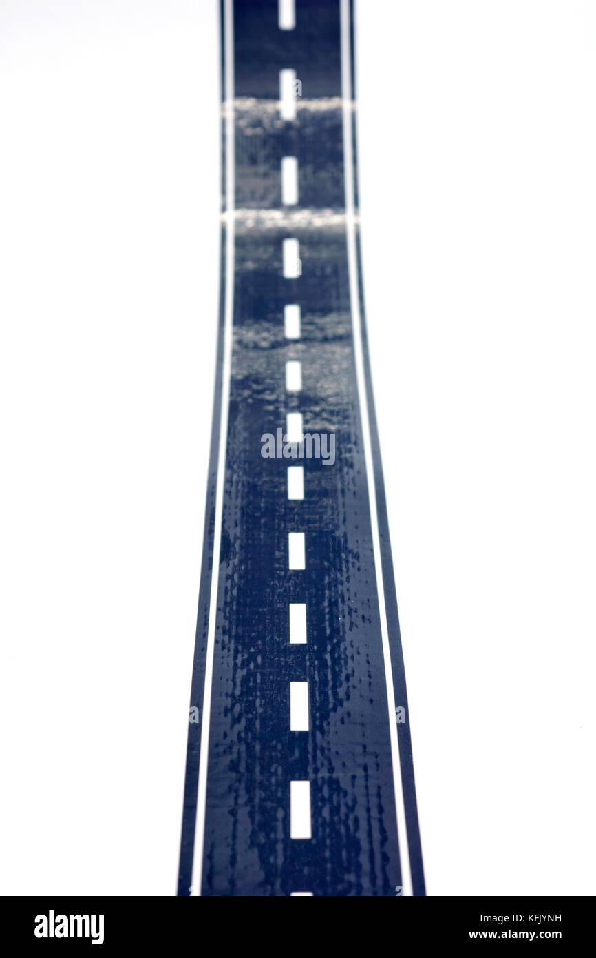 A studio photo of a lined road Stock Photo - Alamy