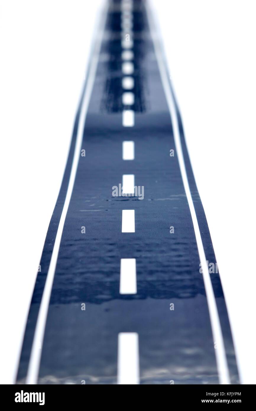 A studio photo of a lined road Stock Photo - Alamy