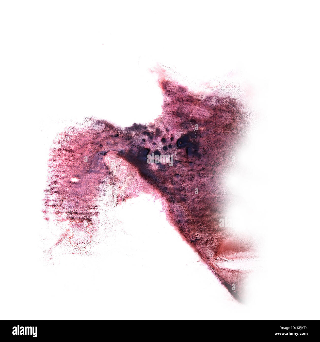 paint splash ink brown blot and white abstract art brushes iso Stock ...
