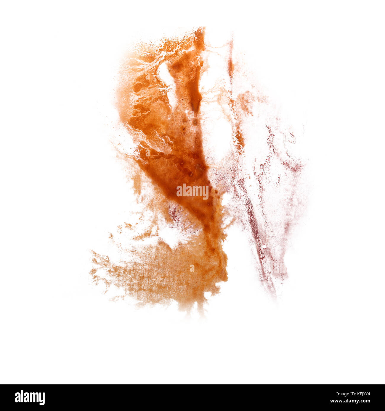 paint splash brown ink blot and white abstract art brushes iso Stock ...