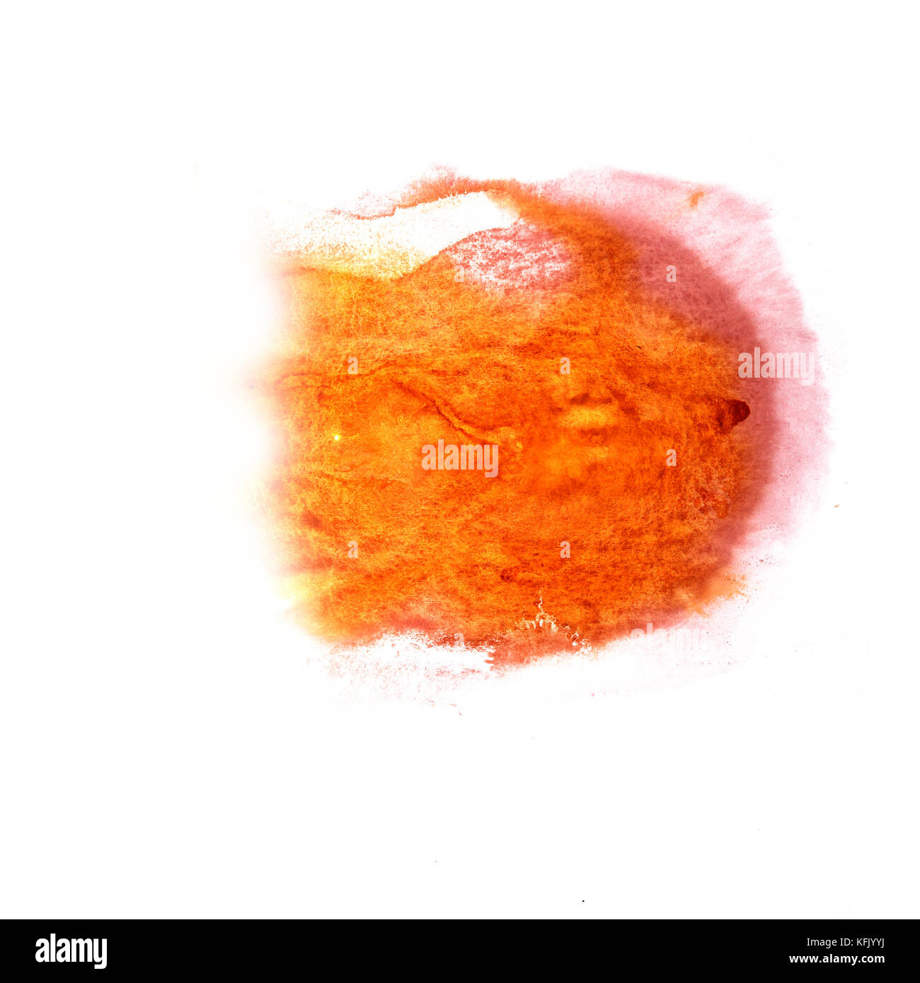 paint splash brown, yellow ink blot and white abstract art bru Stock ...