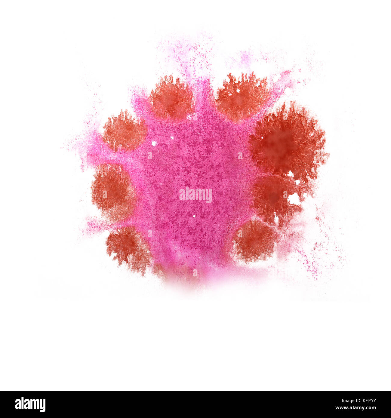 paint splash pink, brown ink blot and white abstract art brushe Stock ...