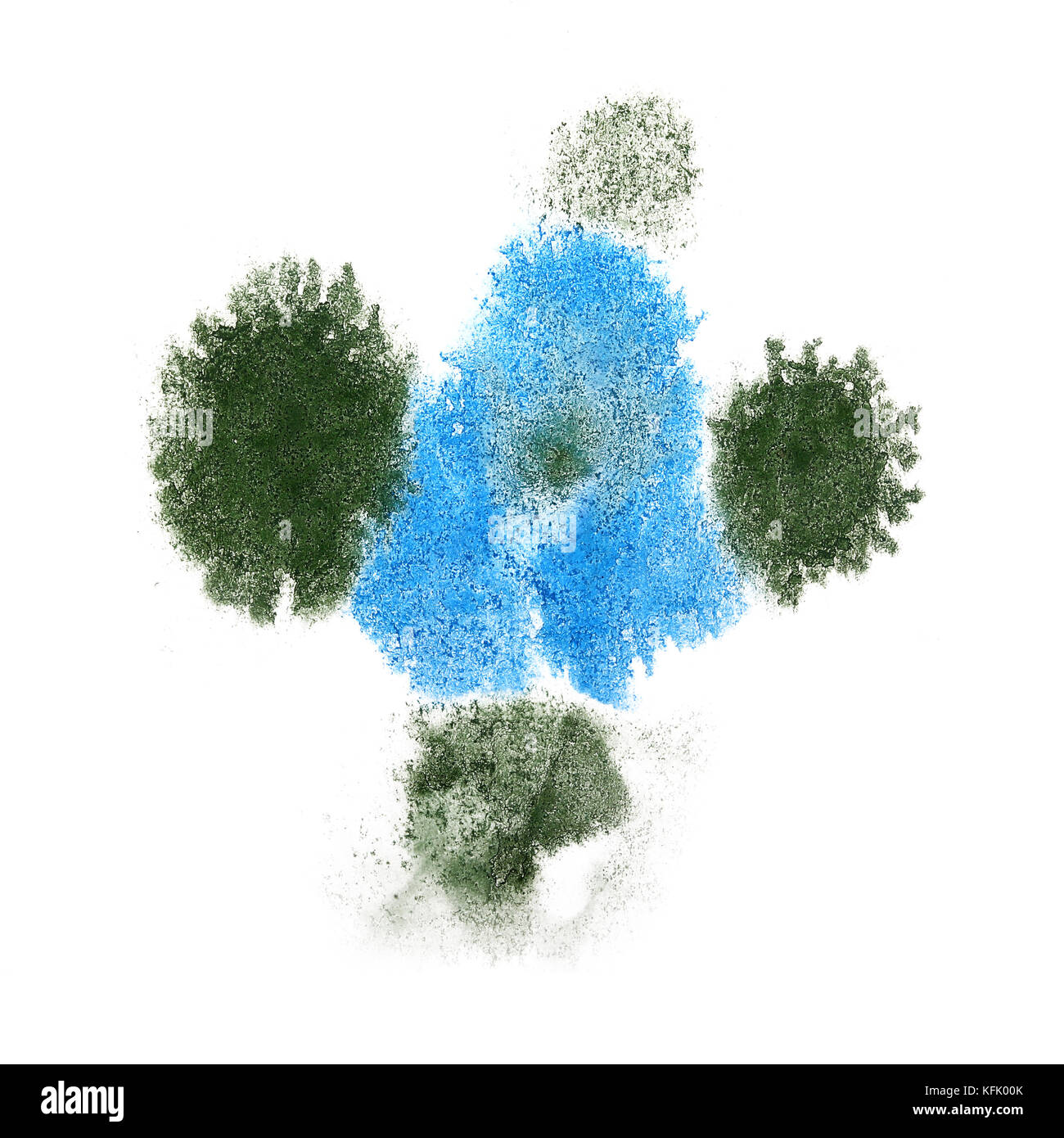 paint blue, marsh splash ink blot and white abstract art brushe Stock ...