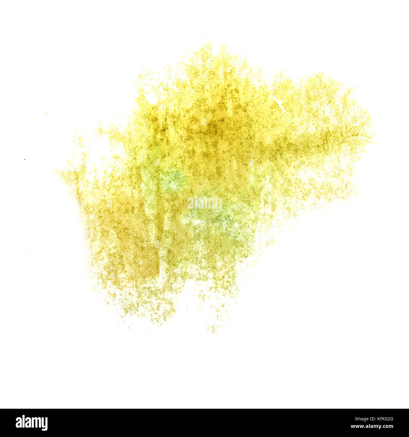 macro Yellow, green spot blotch texture isolated on a white bac Stock ...