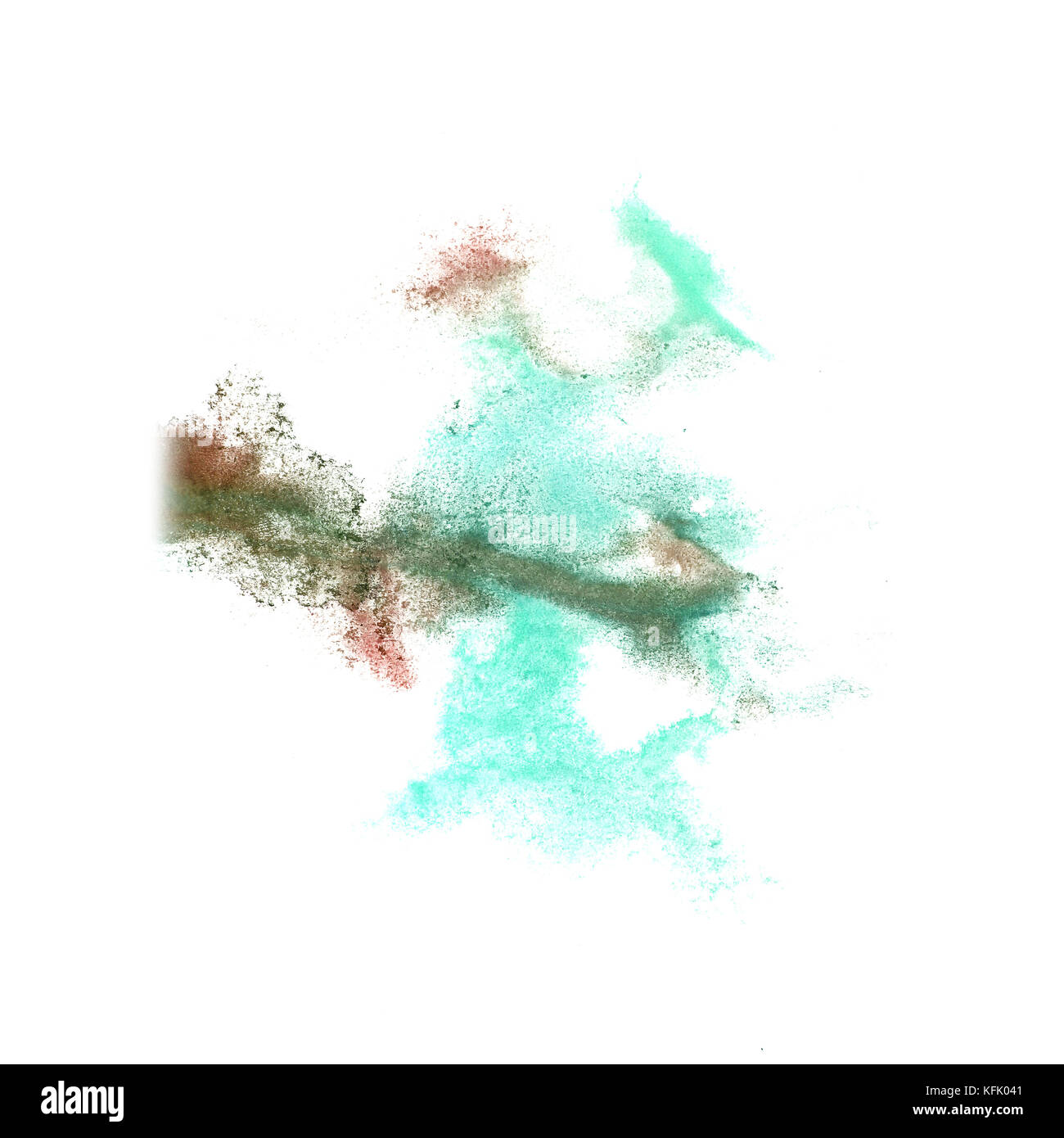 abstract Green, claret isolated watercolor stain raster illustra Stock ...