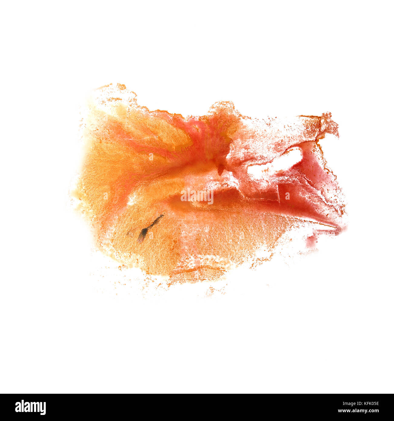 abstract Red, brown drawing stroke ink watercolor brush water co Stock ...