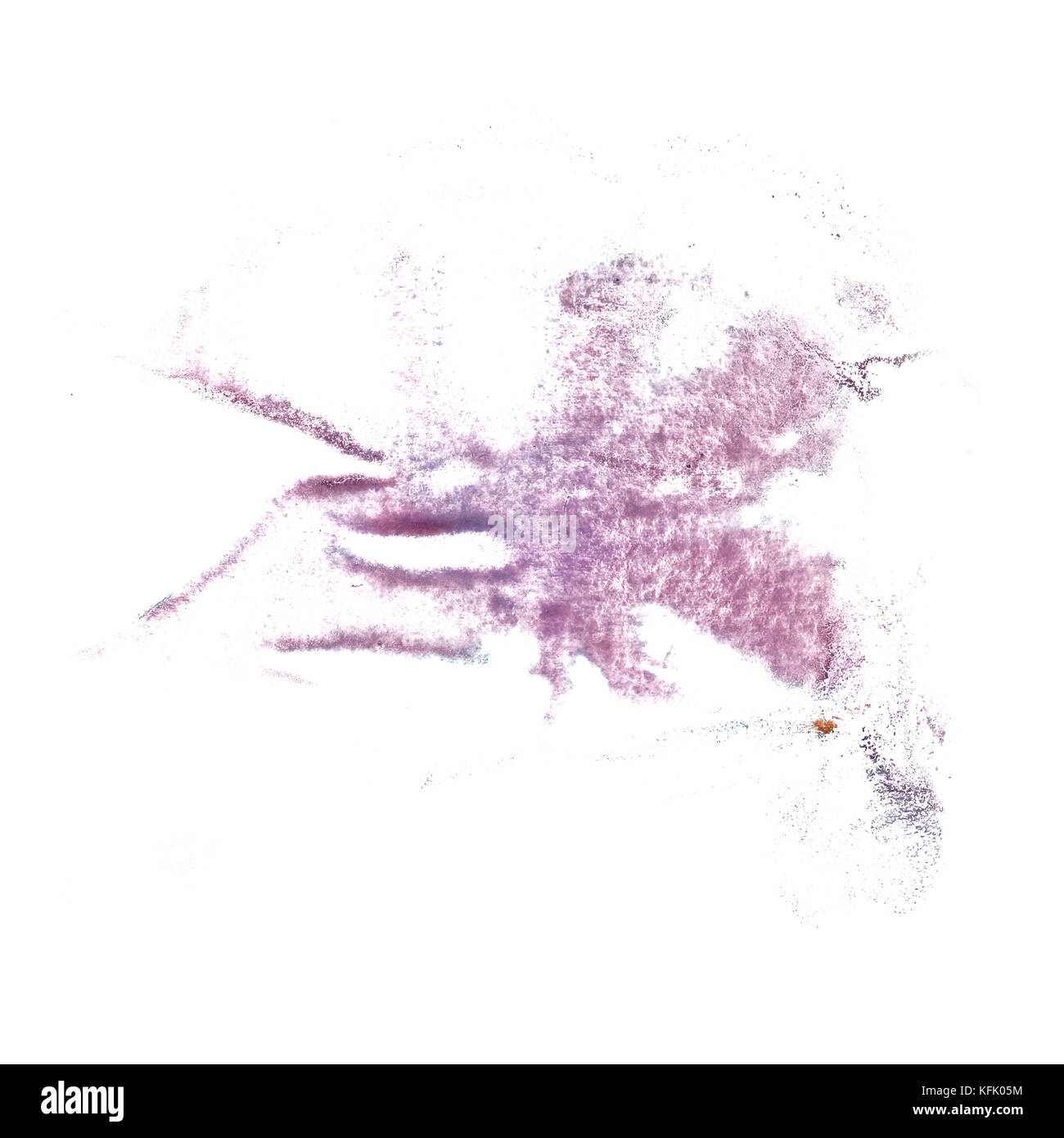 abstract The lilac drawing stroke ink watercolor brush water col Stock ...