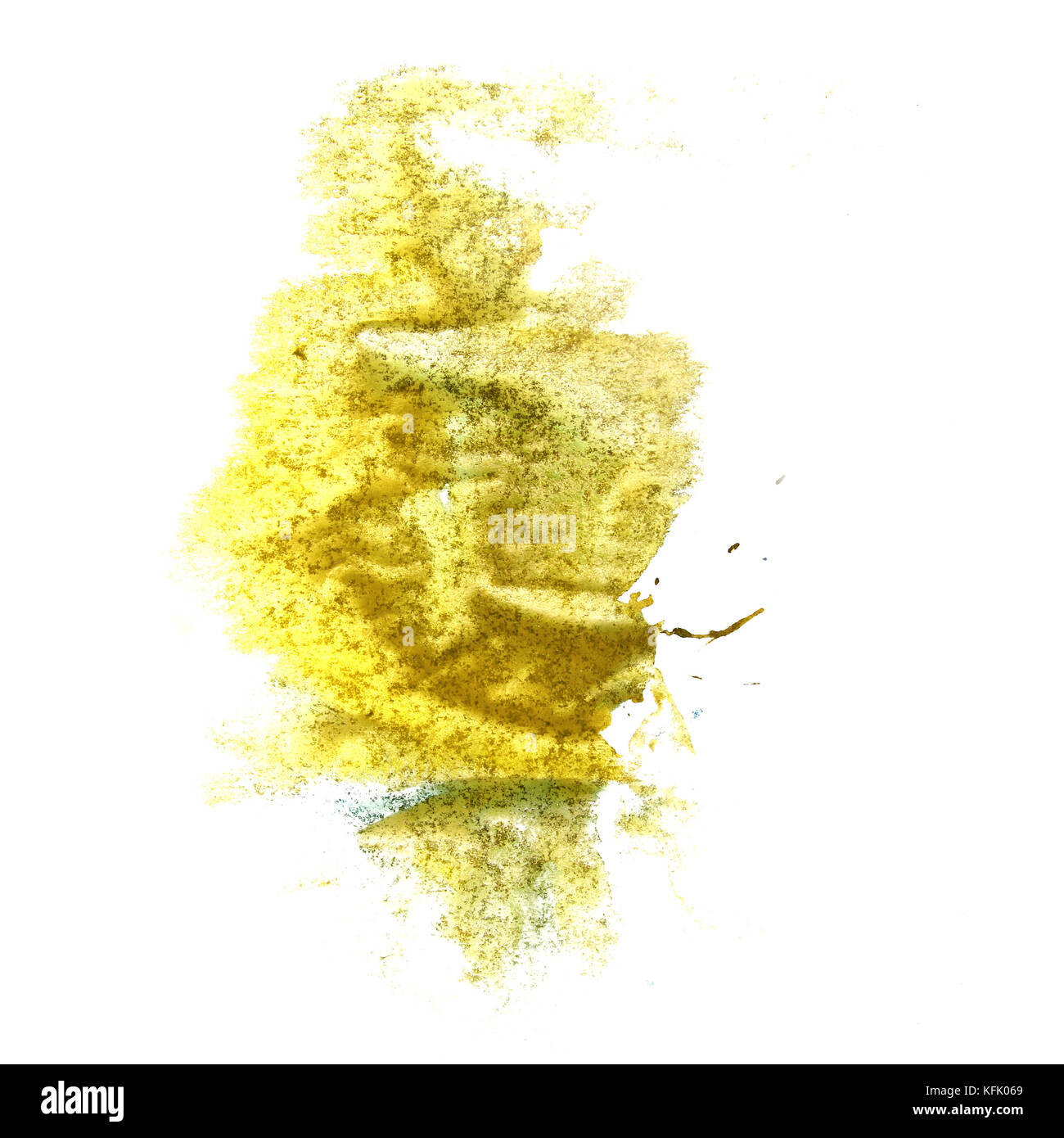 macro spot blotch Yellow, brown texture isolated on a white bac Stock ...