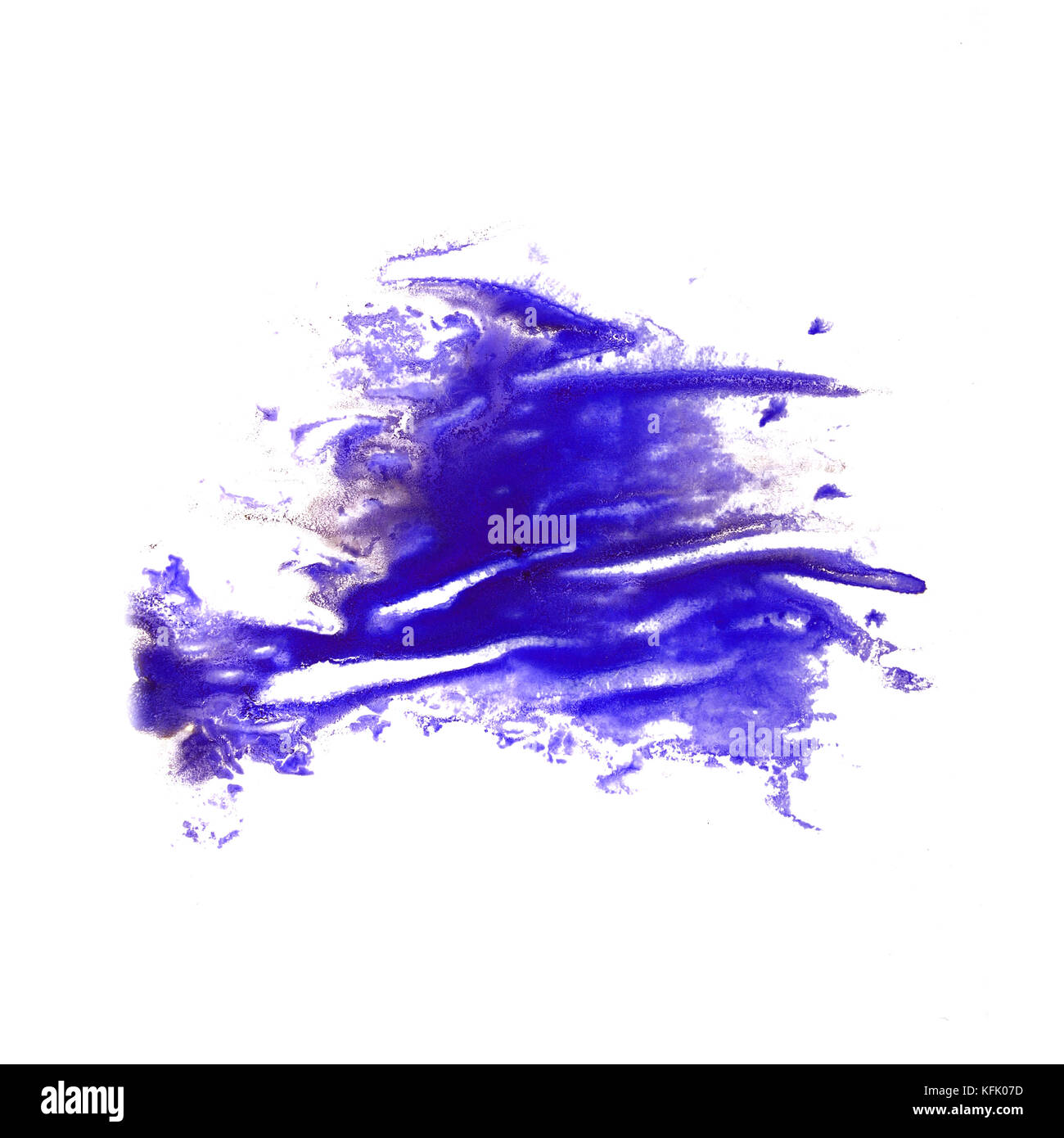 macro Dark blue spot blotch texture isolated on a white backgro Stock ...