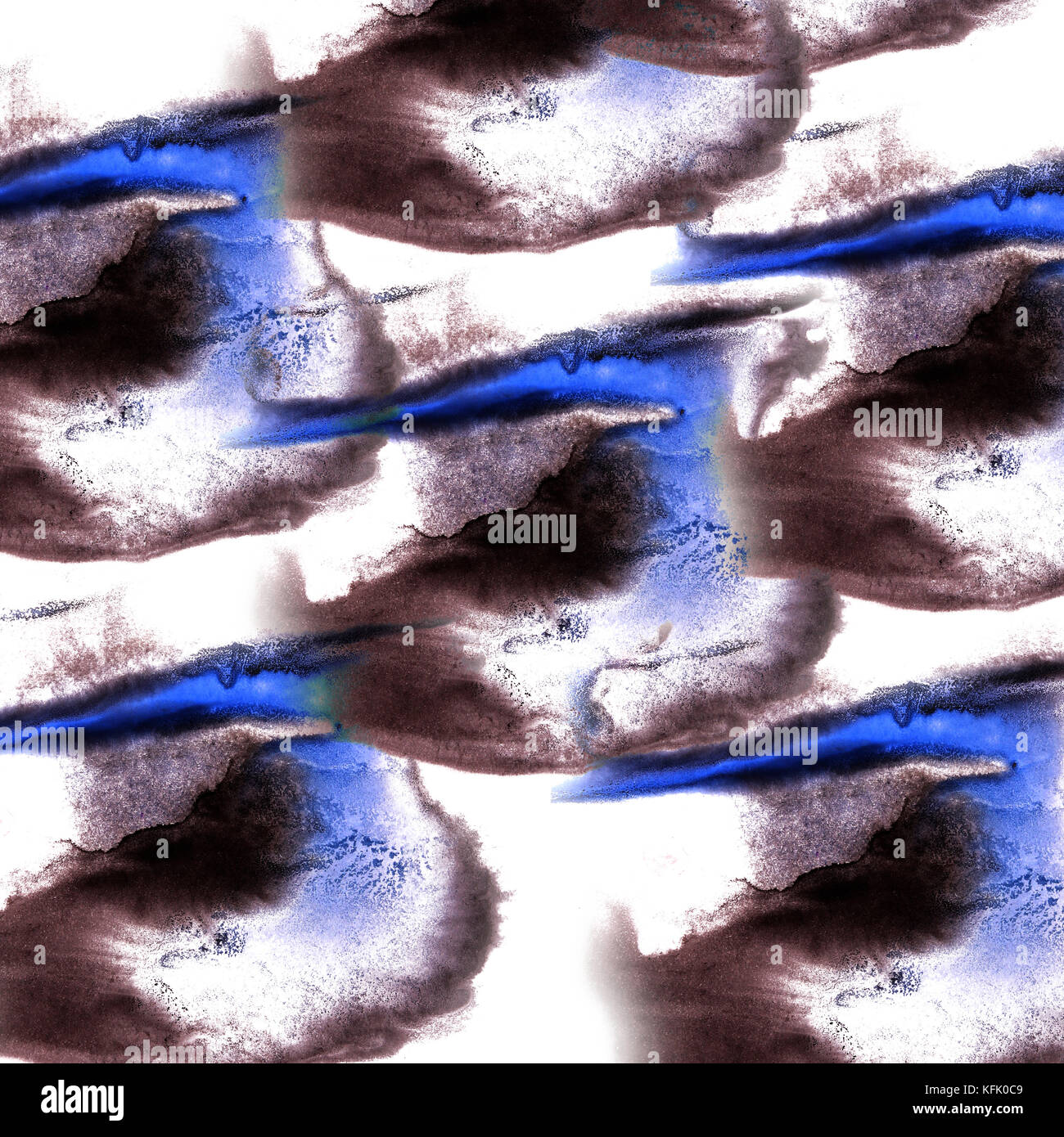 paint splash brown, blue ink blot and white abstract art brush Stock ...