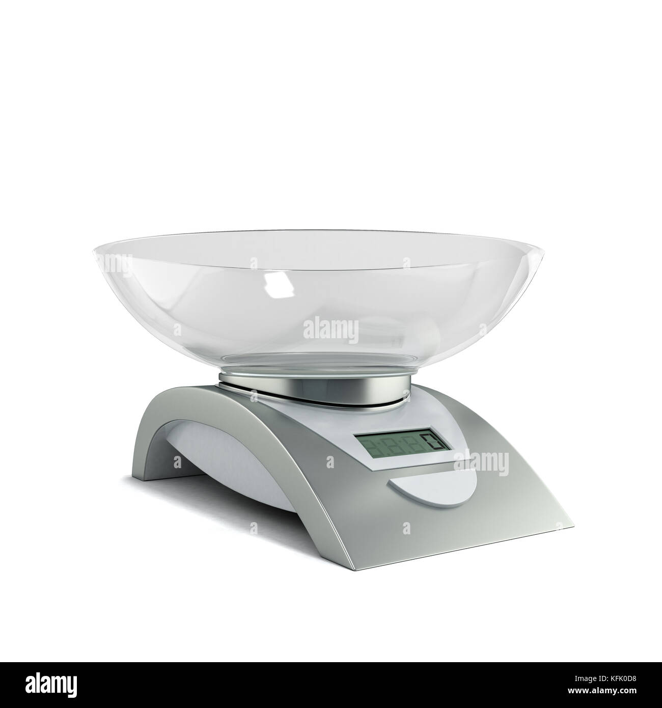 3d rendering of Electronic scales isolated on a white background Stock ...