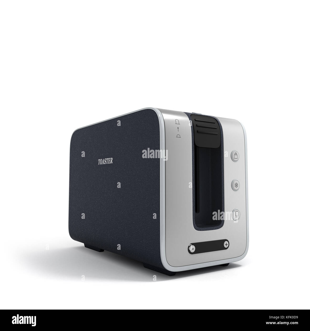 3d rendering of modern empty toaster isolated on white background Stock ...