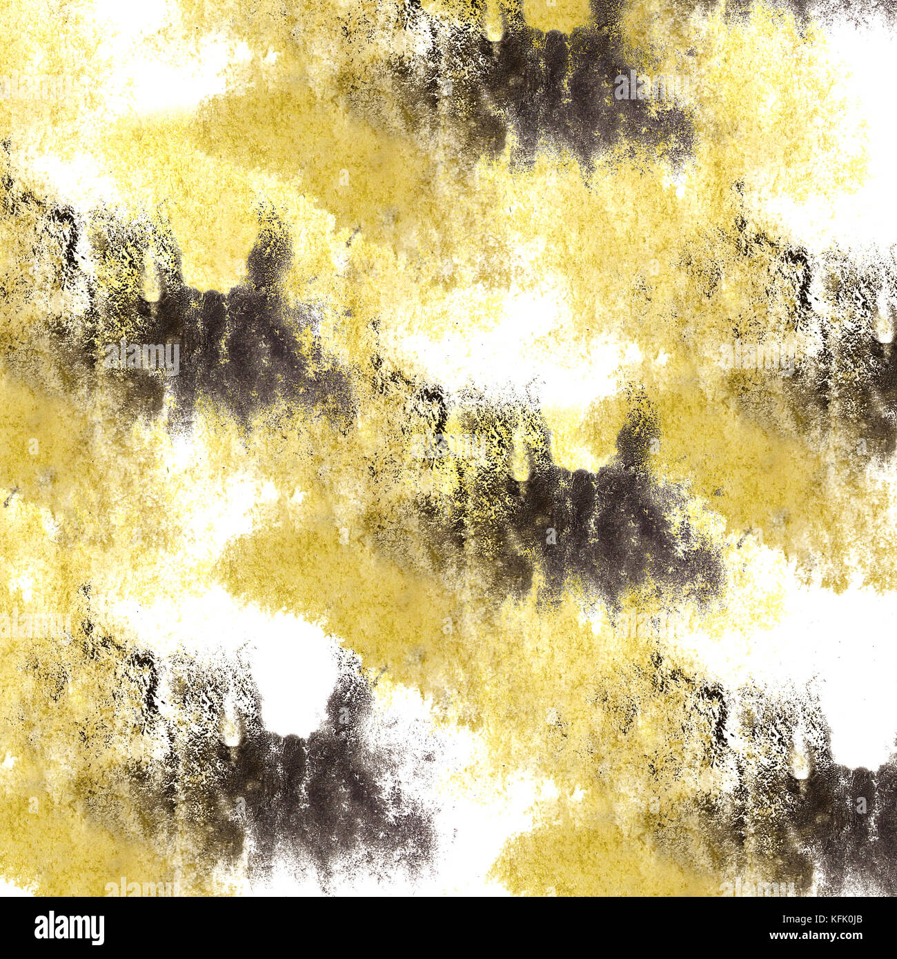 macro Yellow, black spot blotch texture isolated on a white back Stock ...