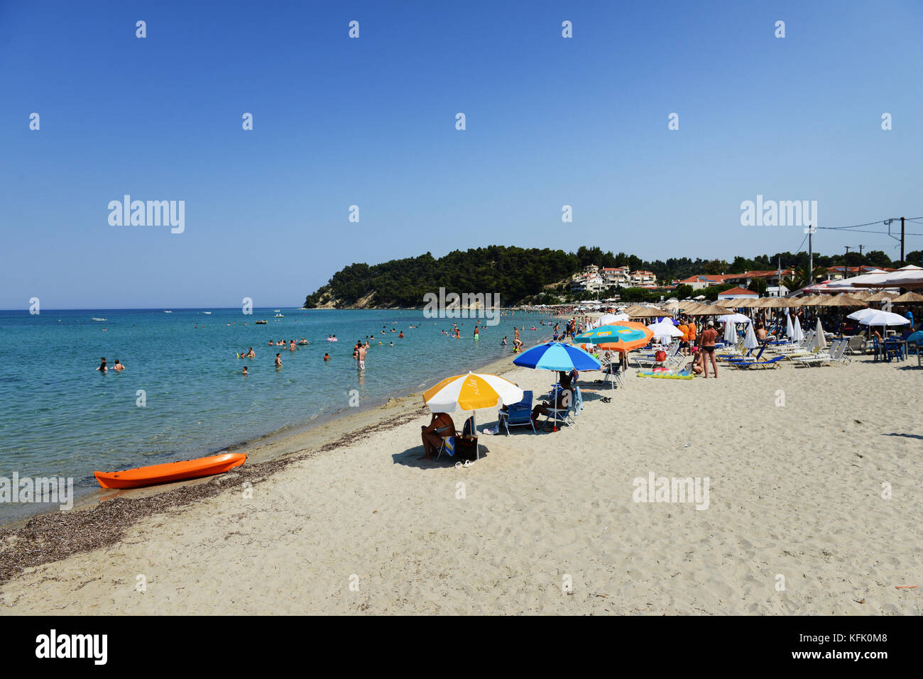 The beach at Siviri, Chalkidiki, Greece Stock Photo - Alamy