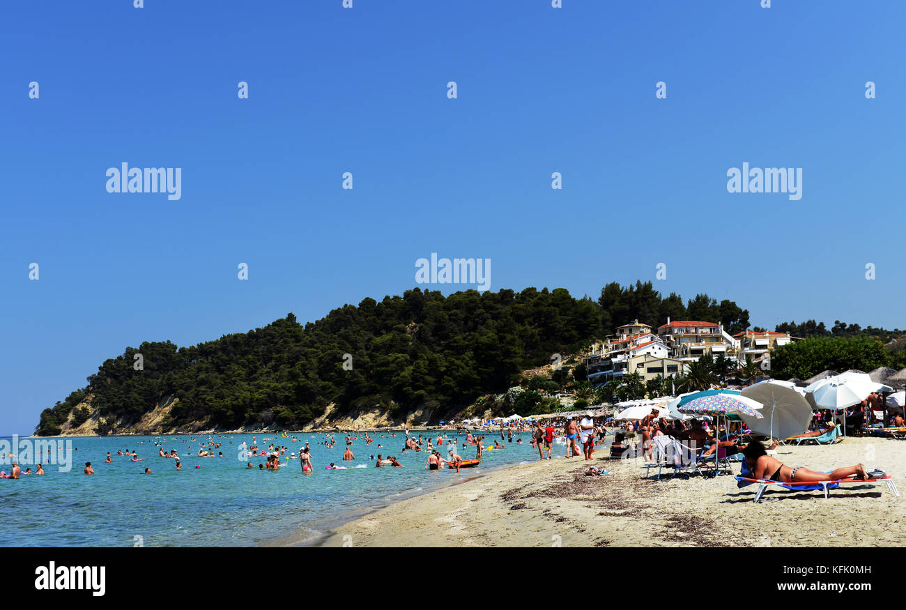 The beach at Siviri, Chalkidiki, Greece Stock Photo - Alamy