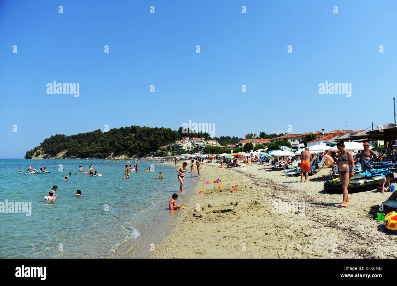 The beach at Siviri, Chalkidiki, Greece Stock Photo: 164530839 - Alamy
