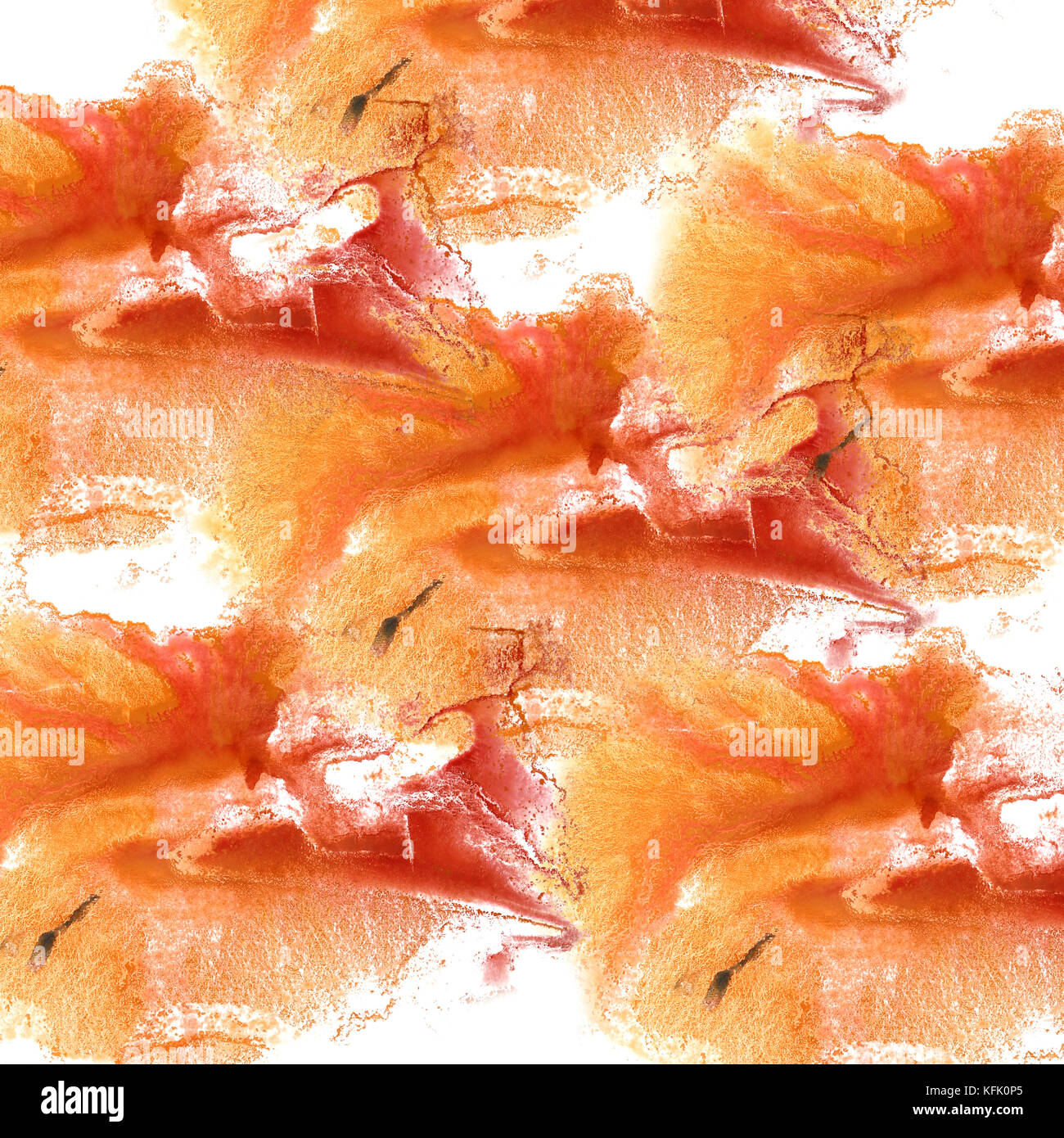 abstract Red, brown drawing stroke ink watercolor brush water co Stock ...