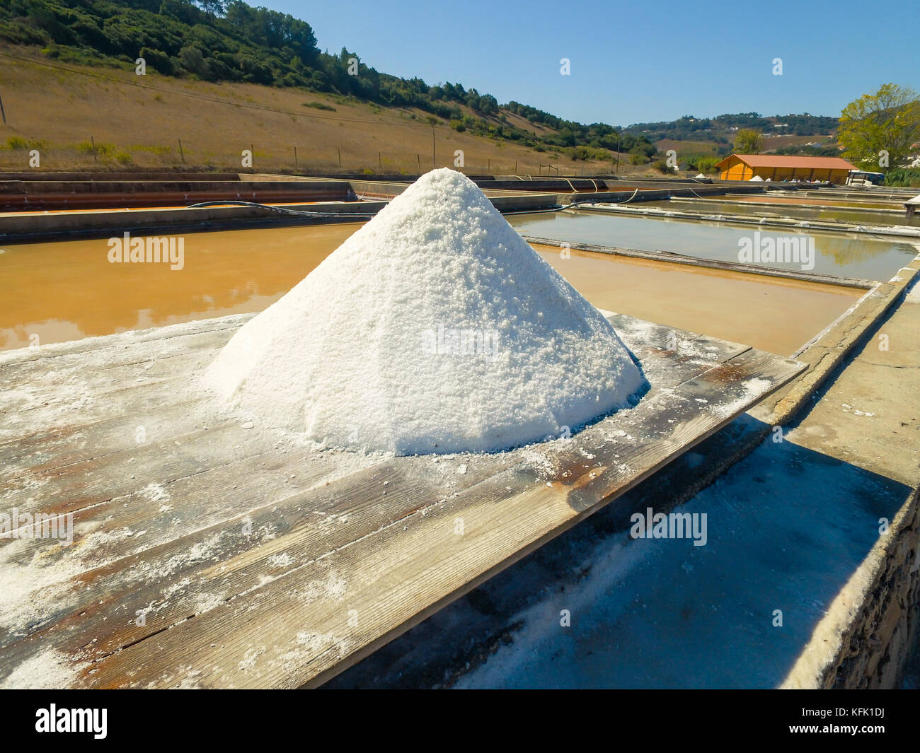 Production of Salt by Evaporation Saline, Salinas de Rio Maior Portugal ...