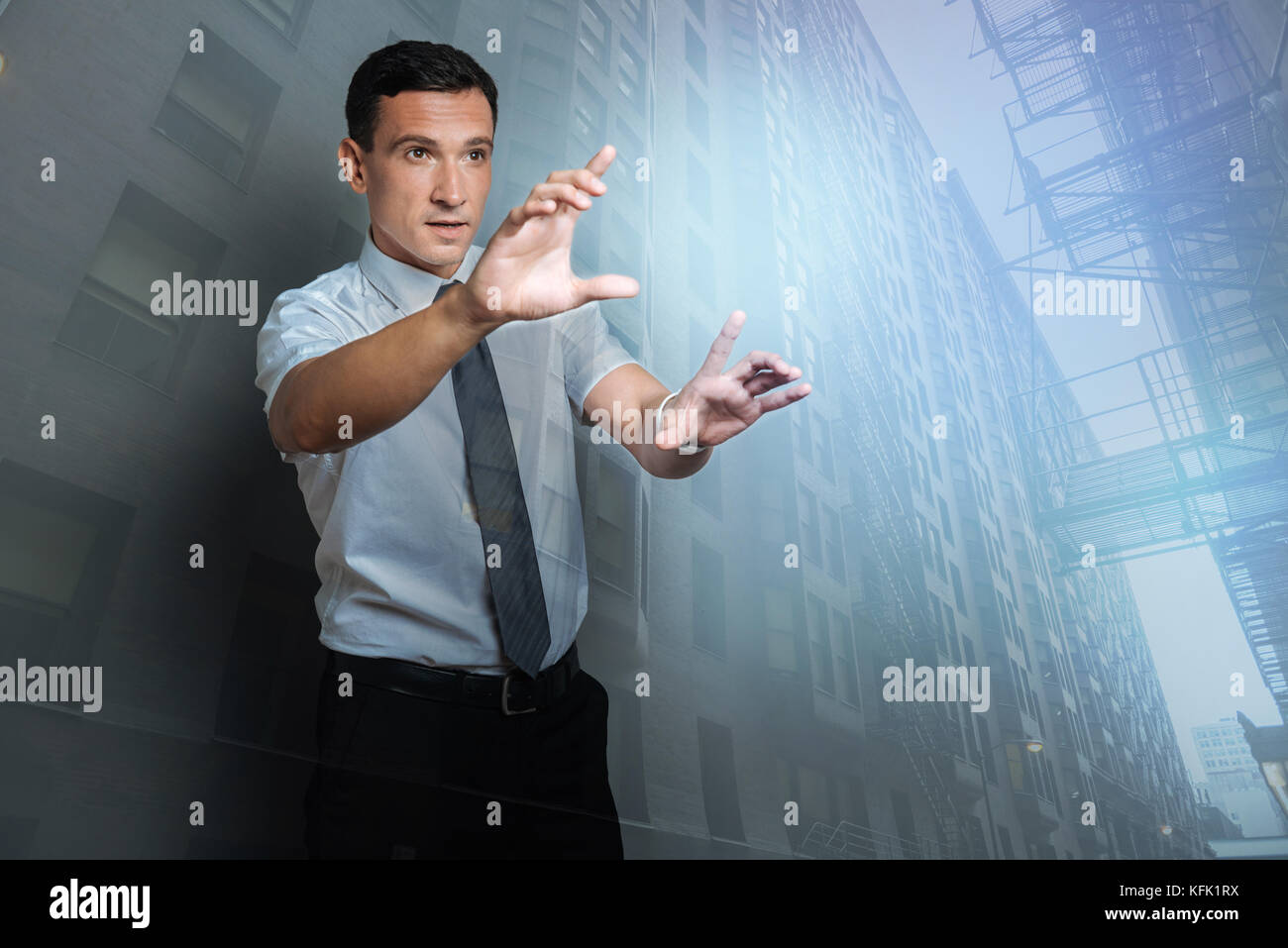Man holding hands in front hi-res stock photography and images - Alamy