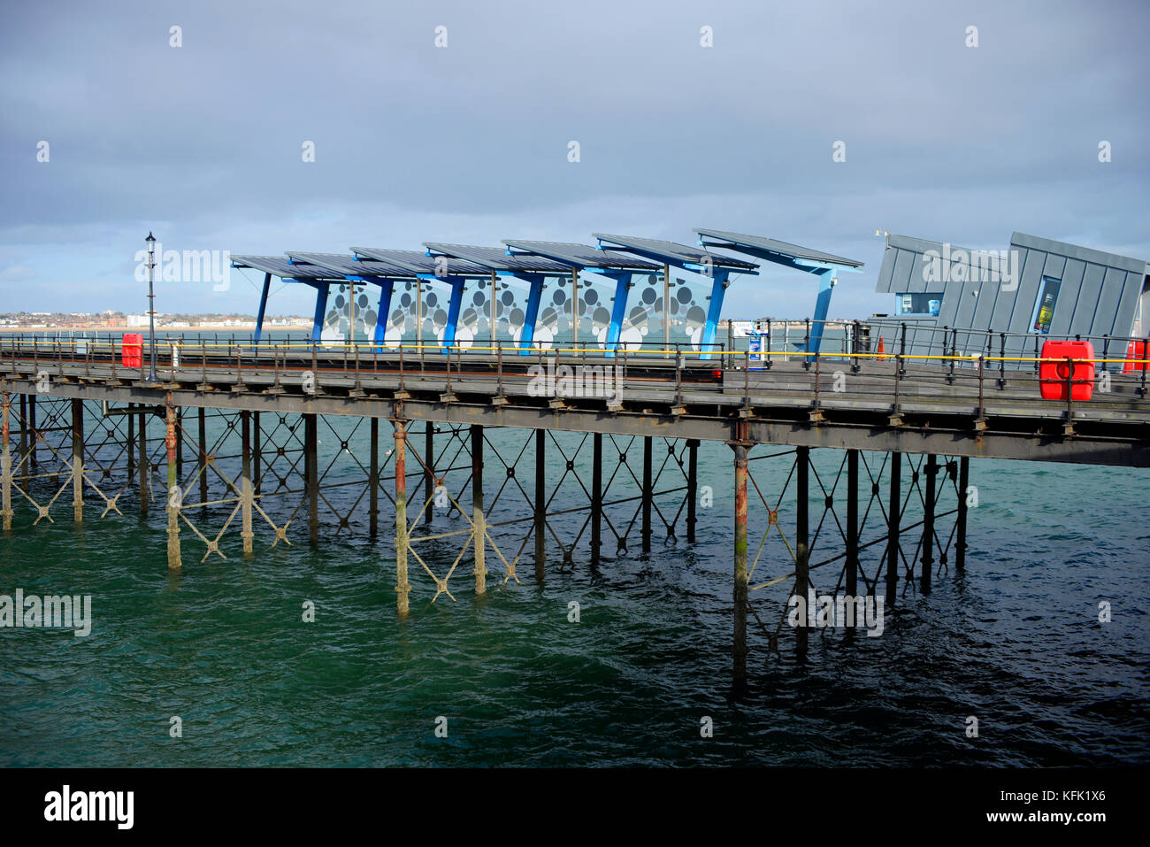 Pier railway station at the end of Southend Pier, Southend on Sea ...