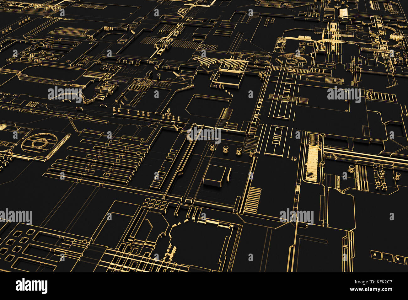 a close up of a futuristic computer board Stock Photo - Alamy