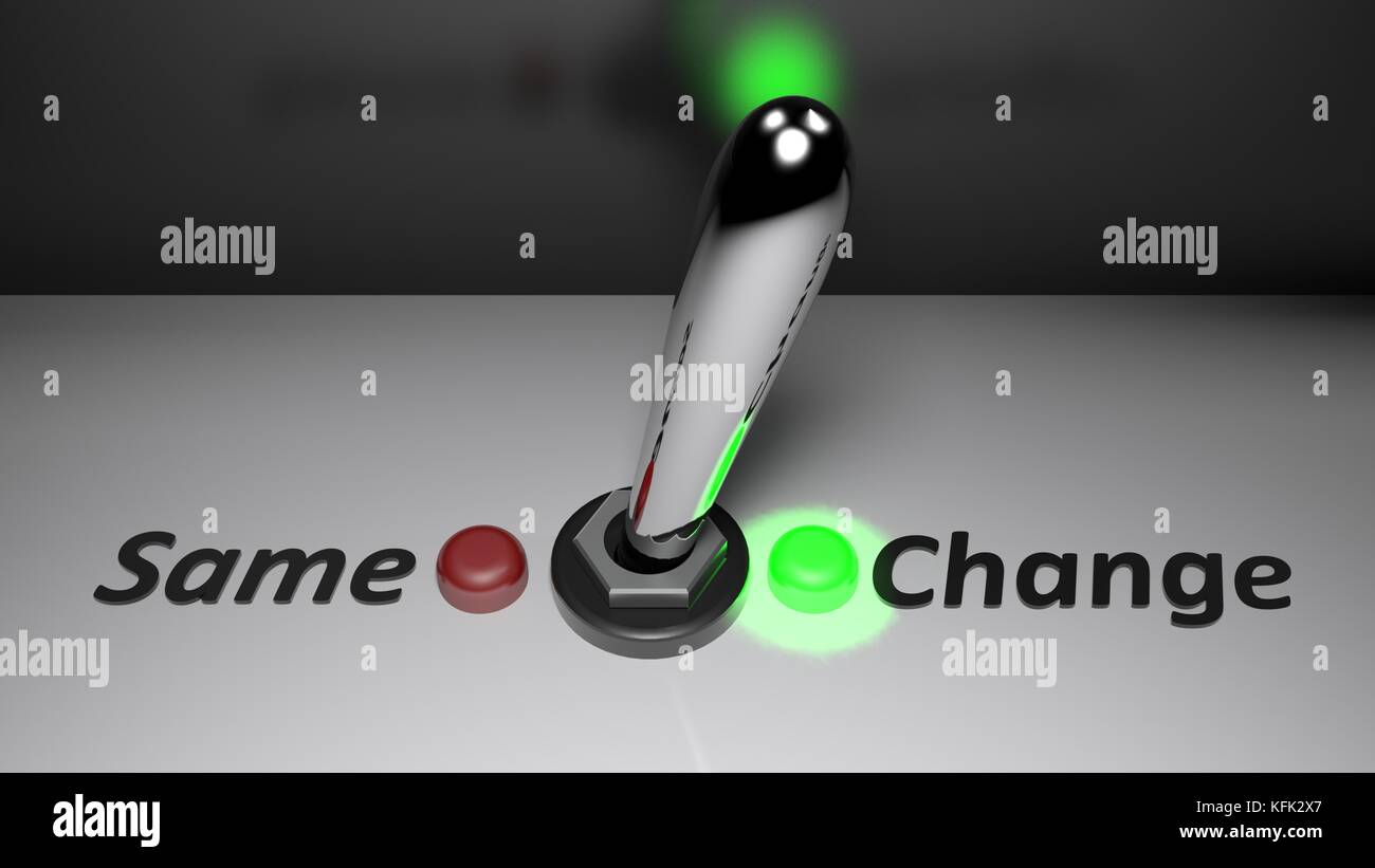 Switch to select Change - 3D rendering Stock Photo - Alamy