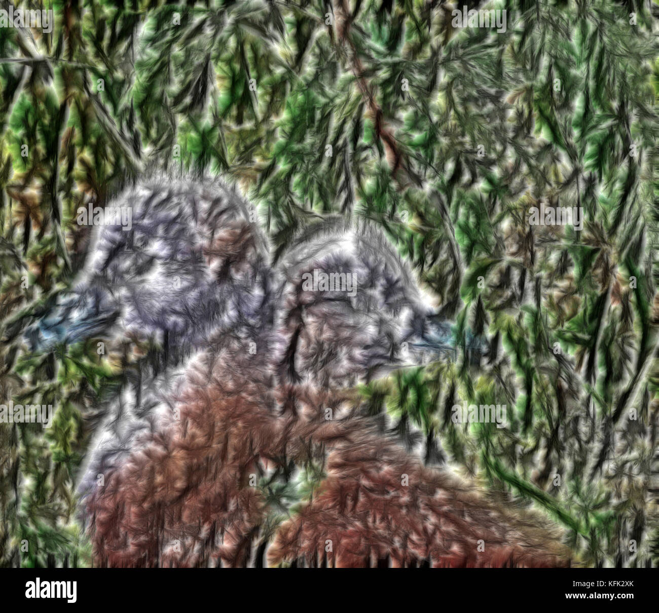 Abstract fractal light background. Generalization images of nature ...