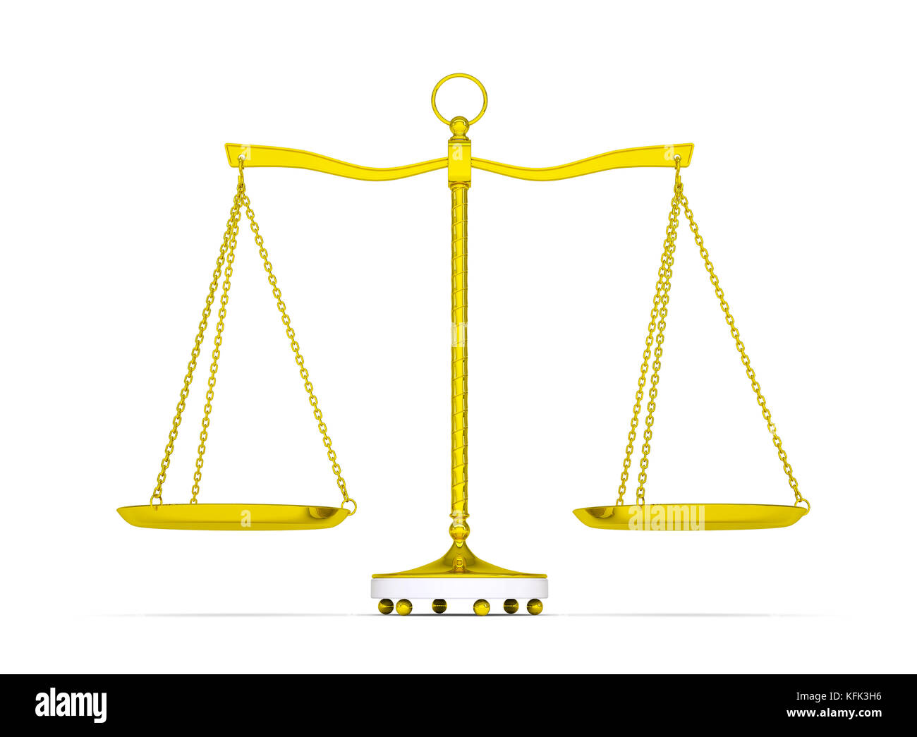 Balance scale over white background Stock Photo - Alamy