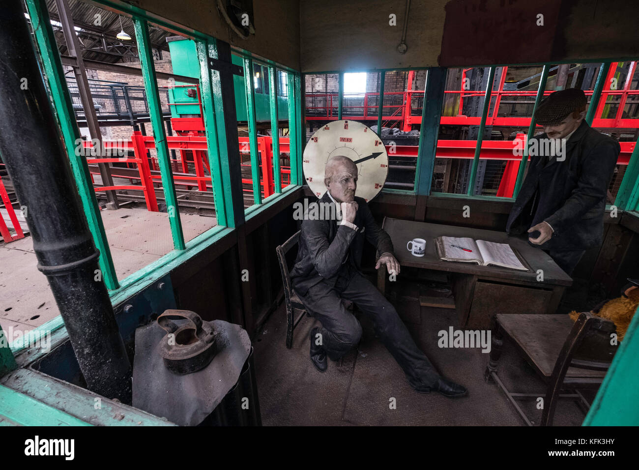 Colliery control room exhibit at the National Mining Museum at ...