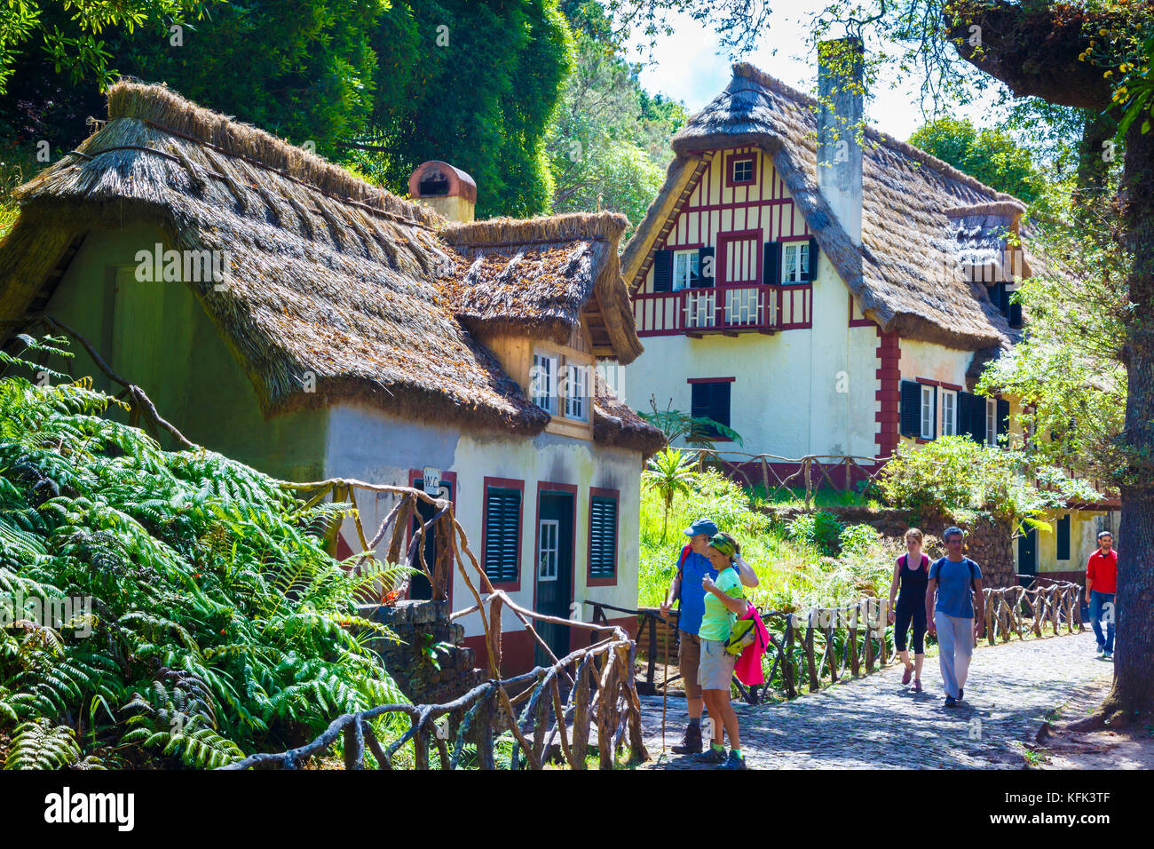Traditional houses on the path Stock Photo - Alamy