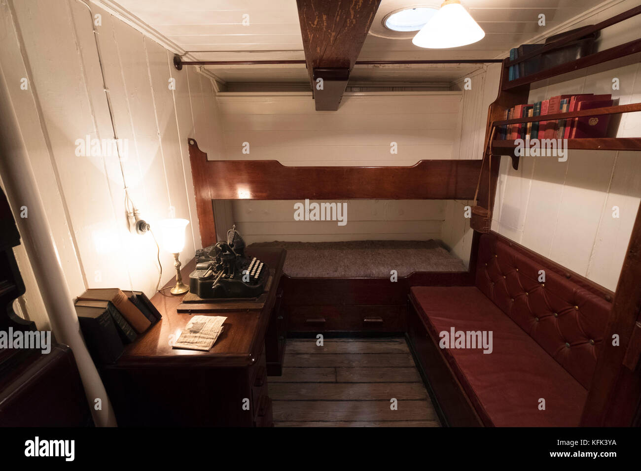 Interior of officer's cabin on the Discovery ship berthed at Discovery ...