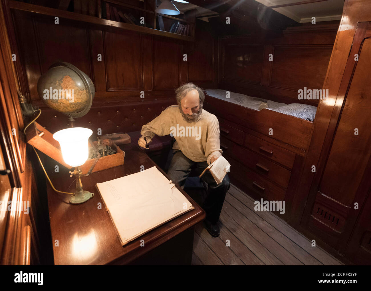 Interior of officer's cabin on the Discovery ship berthed at Discovery ...