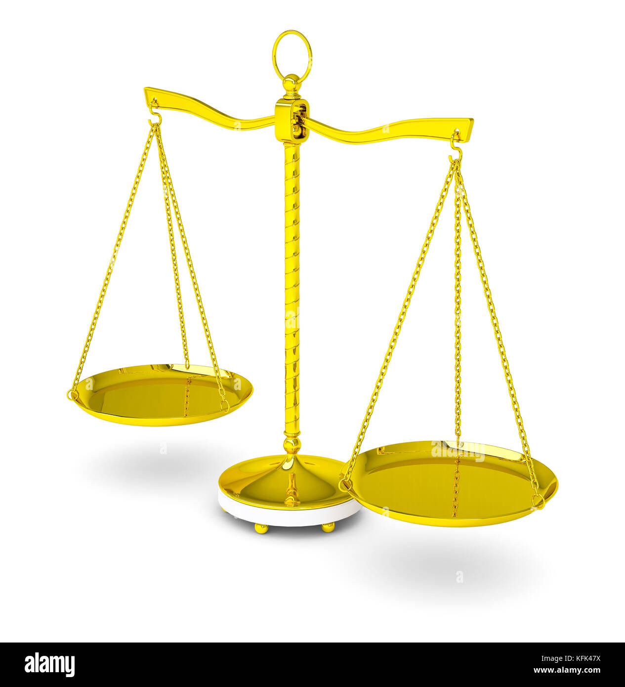 Balance scale over white background Stock Photo - Alamy