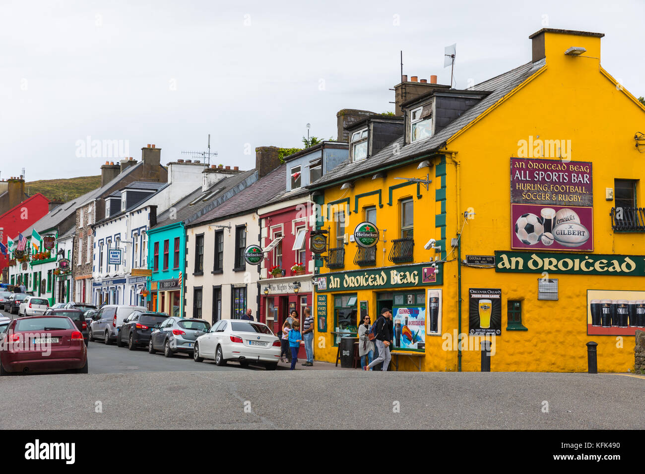 The colourful houses in Dingle on the southwest coast of Ireland Stock ...
