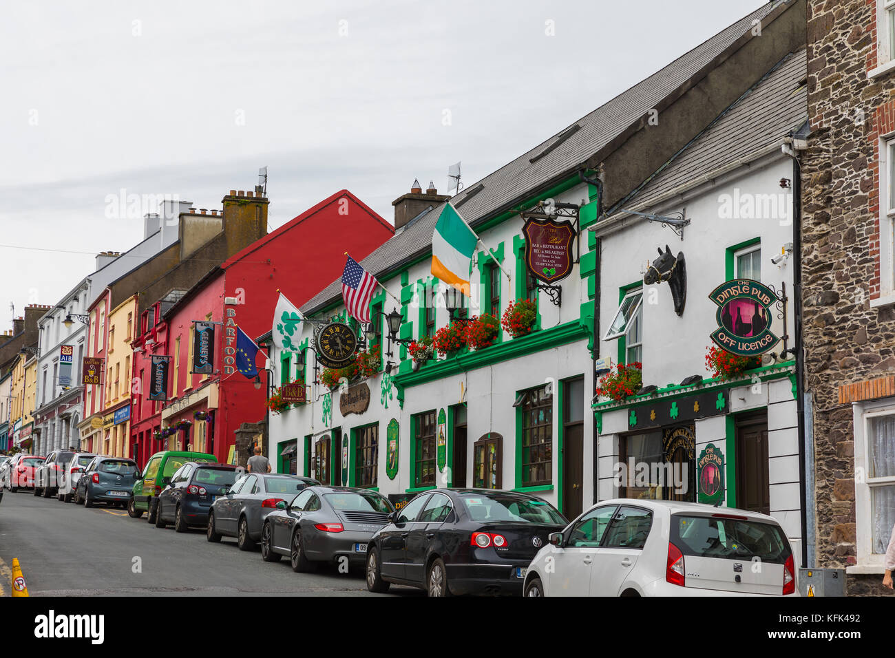 The colourful houses in Dingle on the southwest coast of Ireland Stock ...