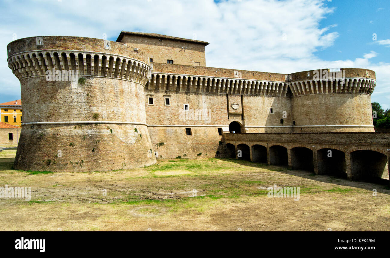 Fortress of Rocca Roveresca located in Senigallia in the Marche region ...