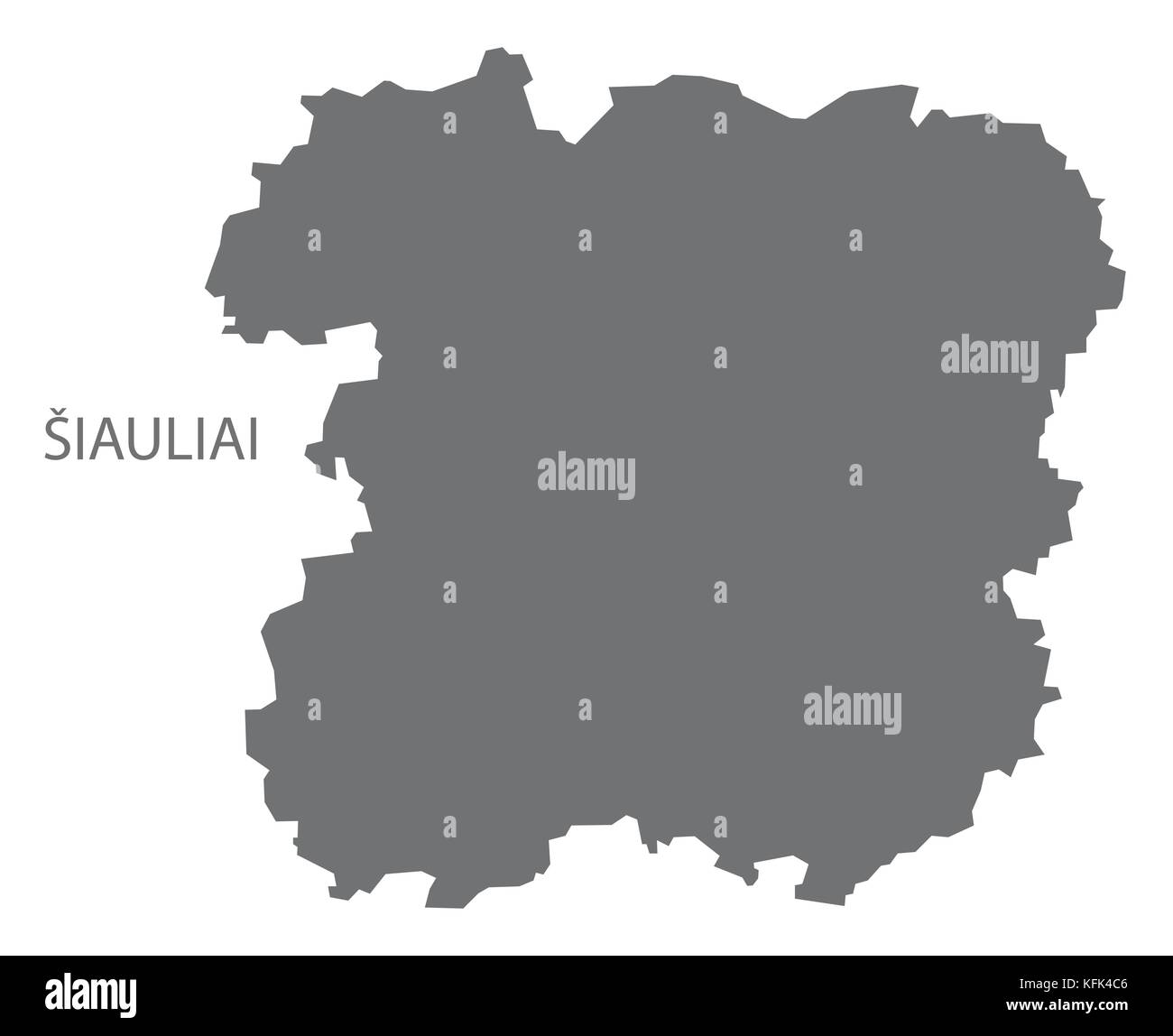 Siauliai county map of Lithuania grey illustration silhouette shape Stock Vector Image & Art - Alamy