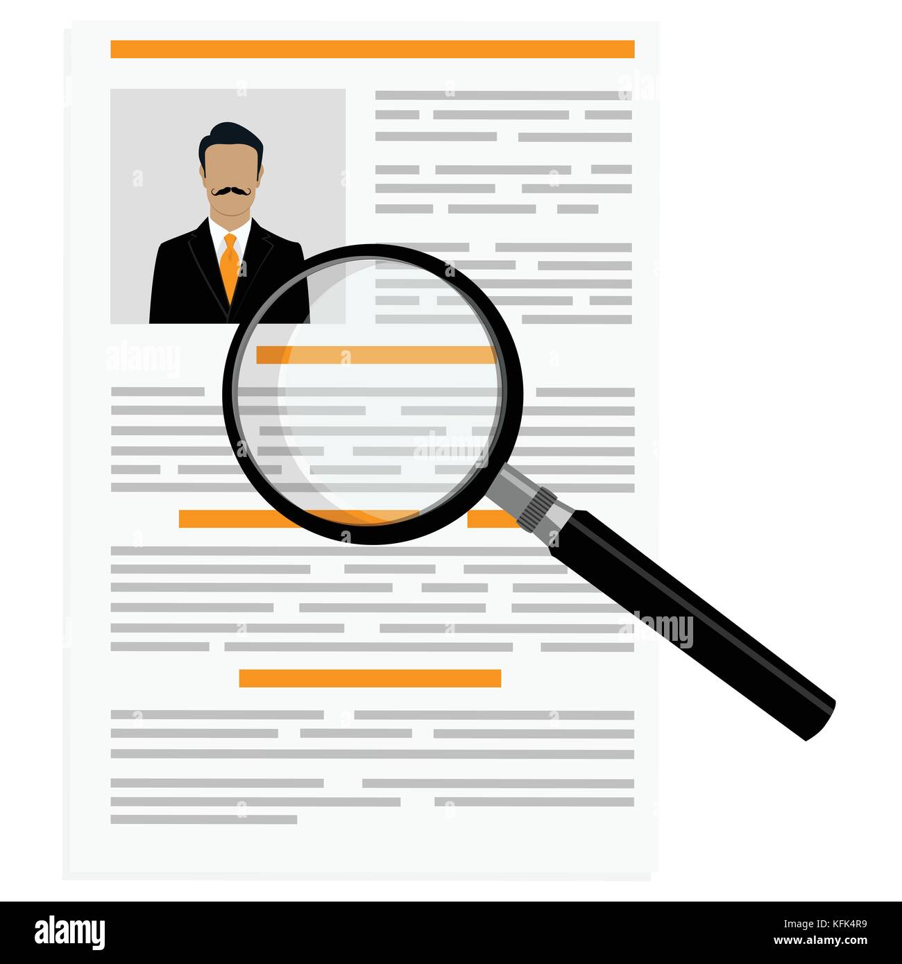 Vector illustration CV or resume design template with man photo ...