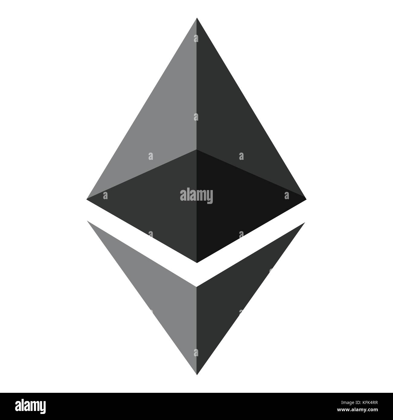 Vector illustration Ethereum crypto currency blockchain flat logo ...