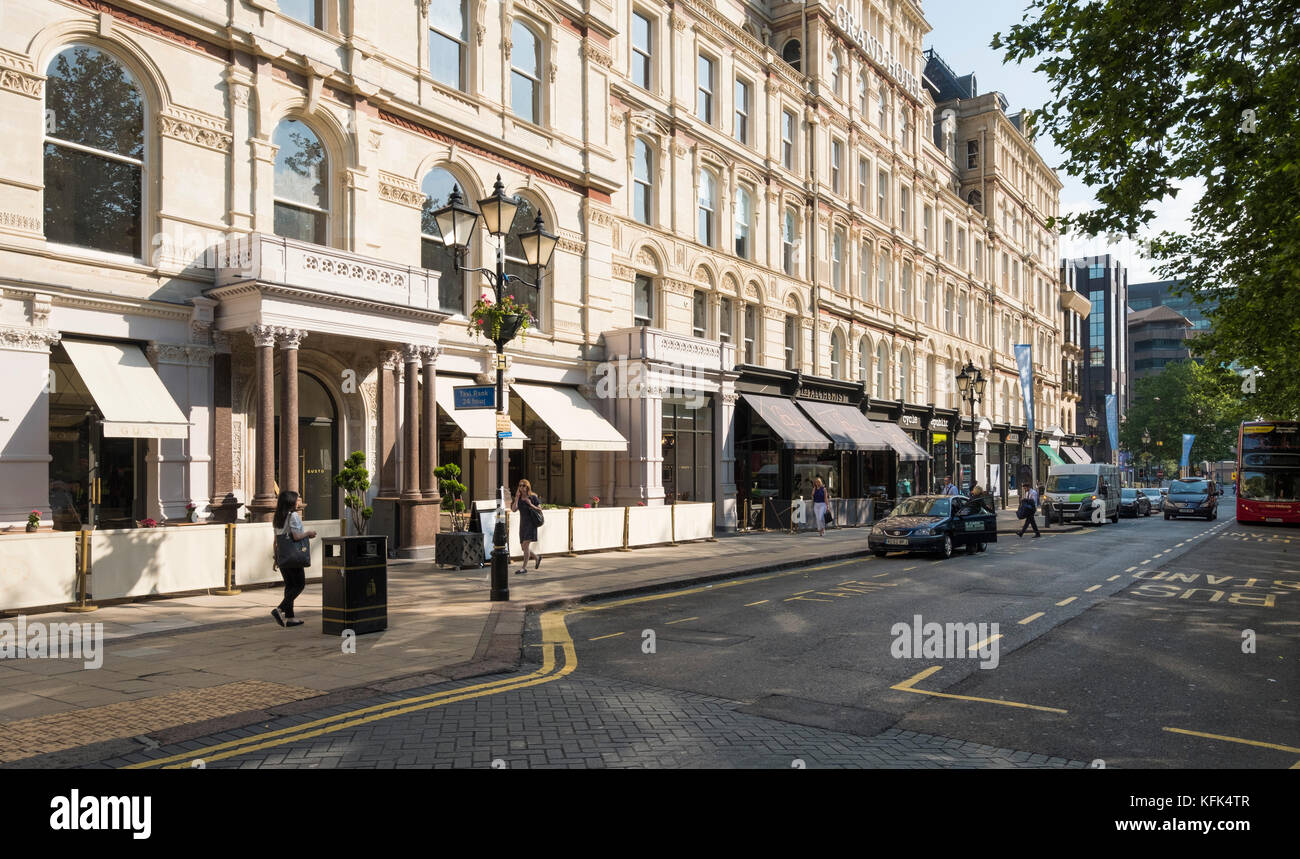 The Grand Hotel and restaurants on Colmore Row, Birmingham Stock Photo ...