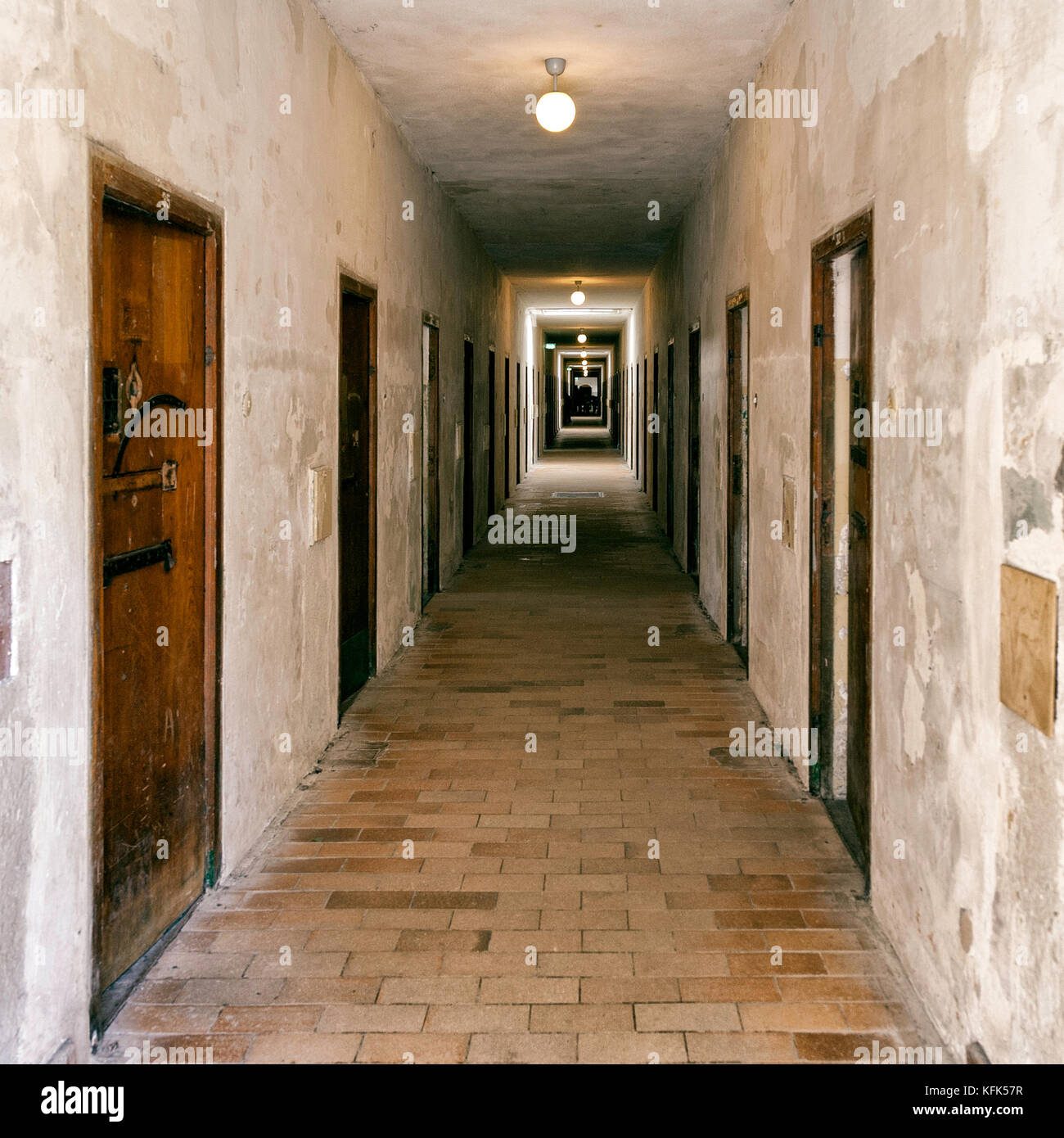 Dachau Concentration Camp (Konzentrationslager) Prison Block Courtyard ...