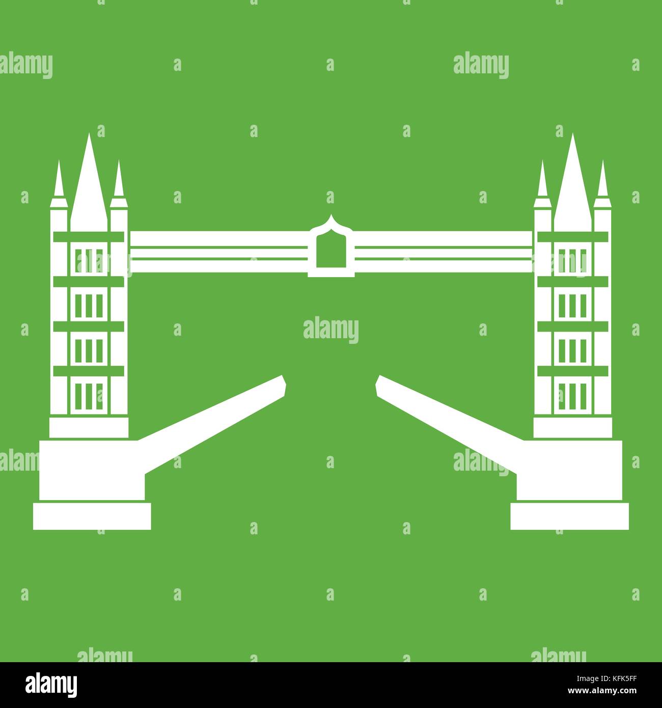 Tower bridge icon green Stock Vector Image & Art - Alamy