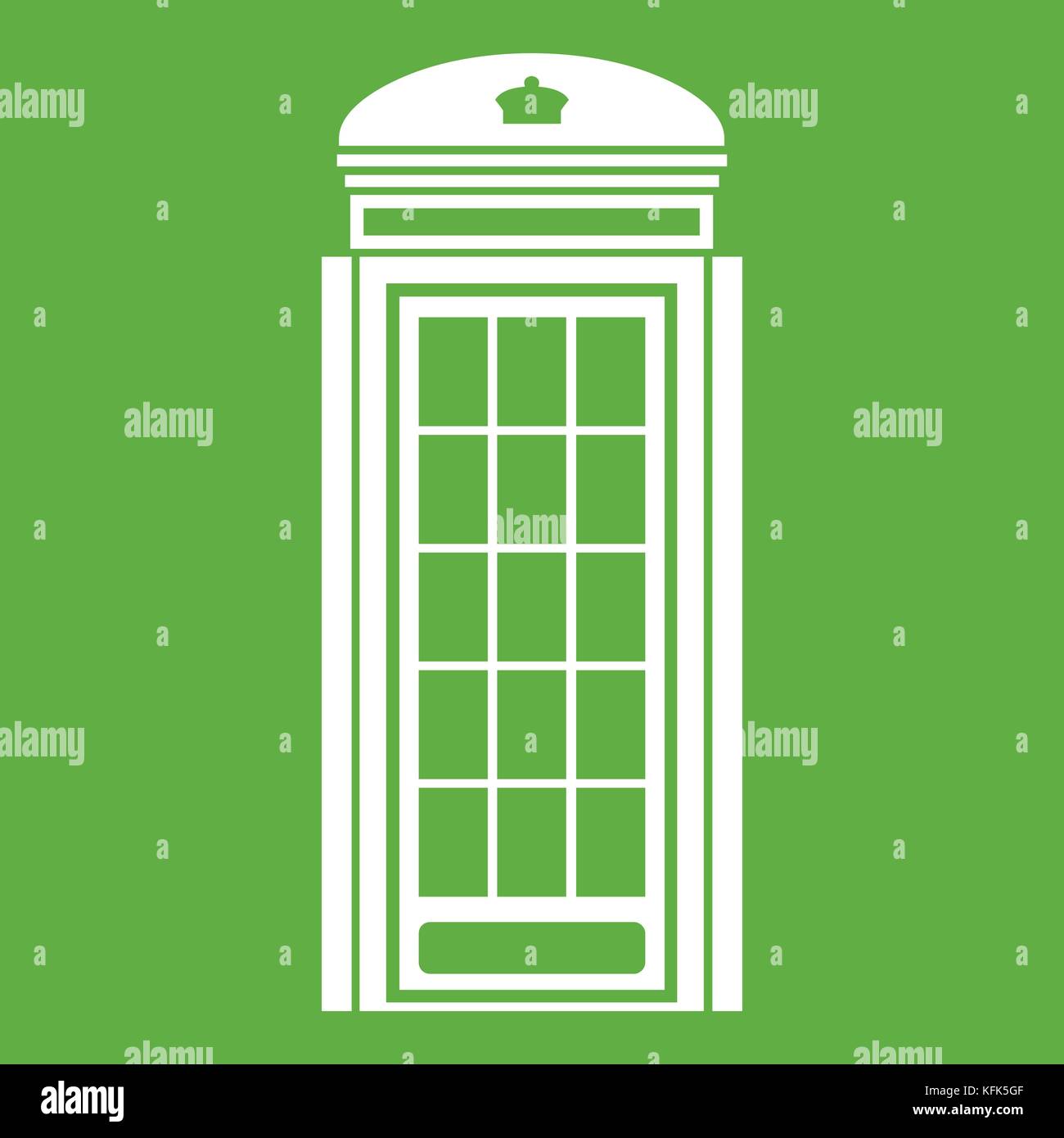 Phone booth icon green Stock Vector Image & Art - Alamy