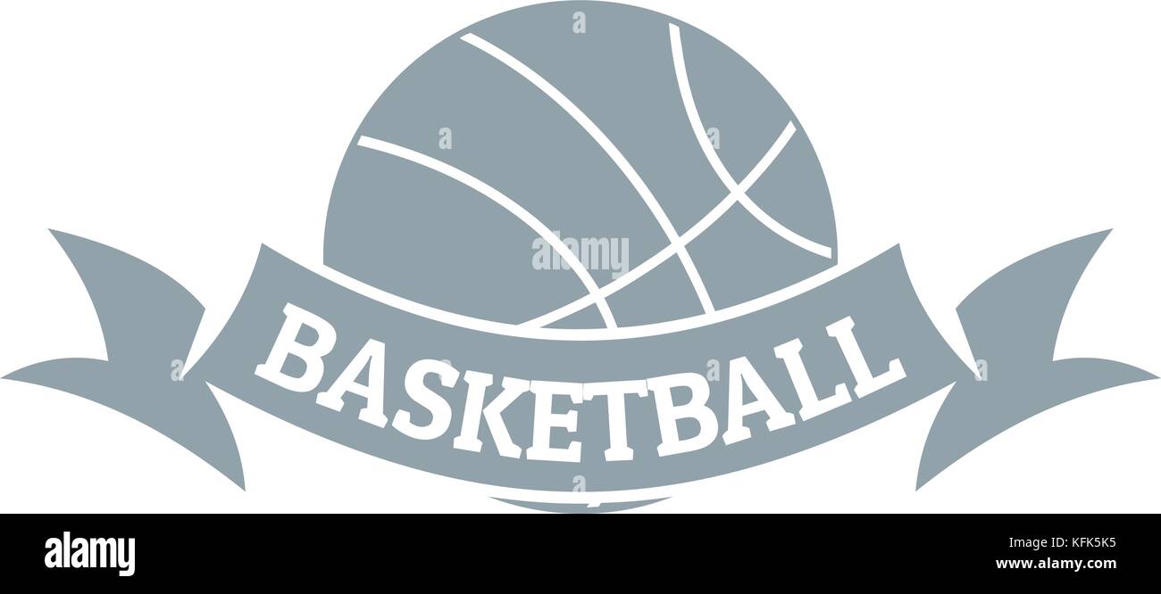 Basketball logo, simple gray style Stock Vector Image & Art - Alamy