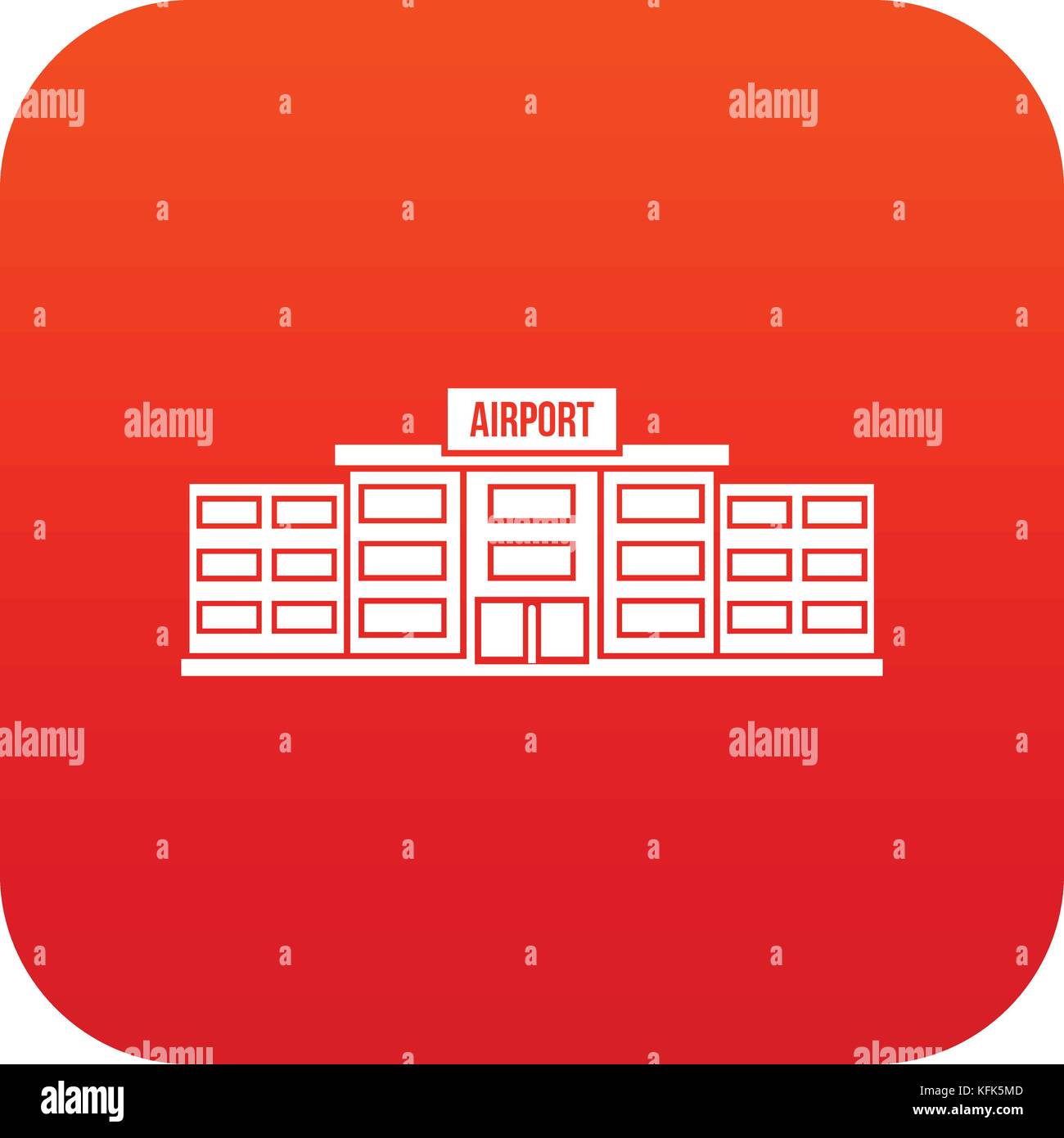 Airport building icon digital red Stock Vector Image & Art - Alamy