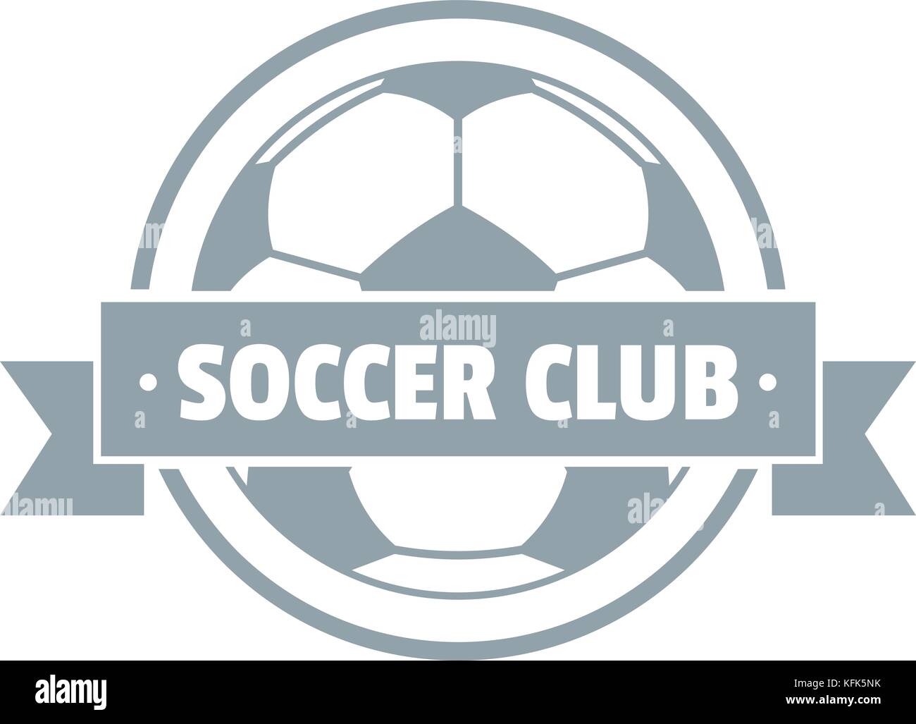 Soccer logo, simple gray style Stock Vector Image & Art - Alamy