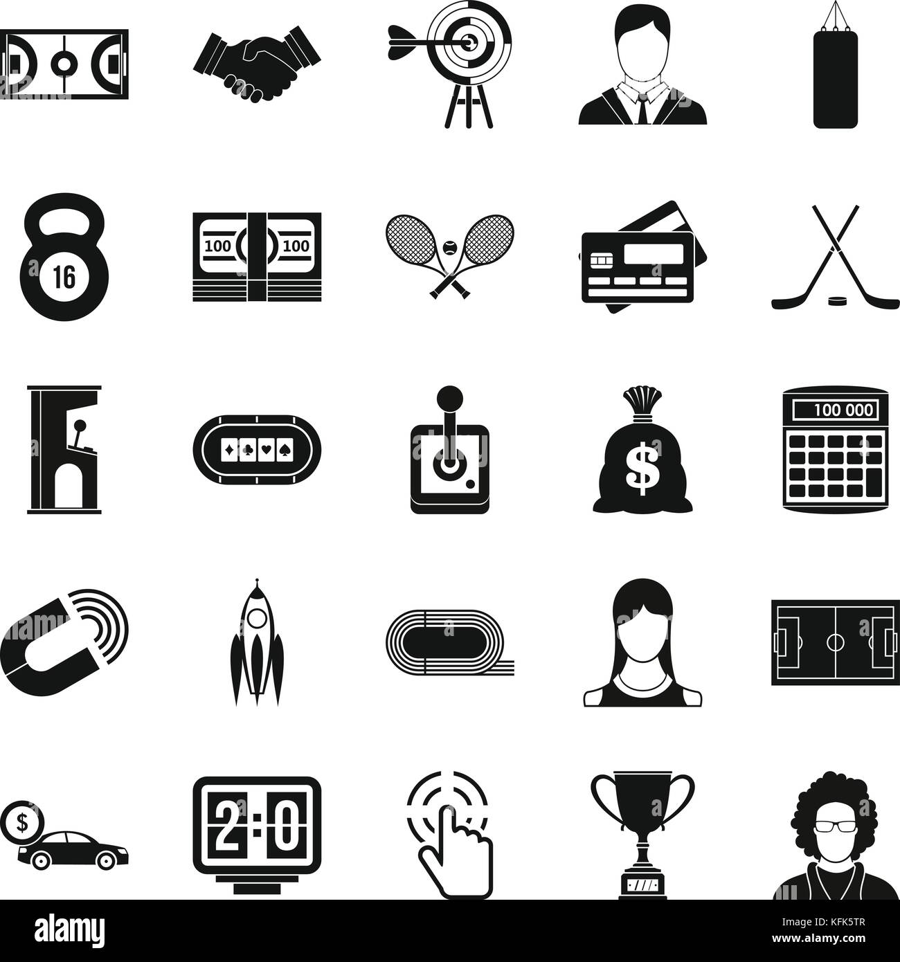 Dummy match icons set, simple style Stock Vector Image & Art - Alamy